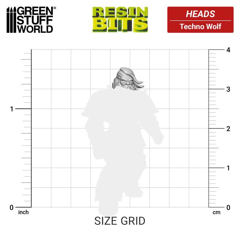 Techno Wolf Heads 1:48 compatible with Warhammer - GSW