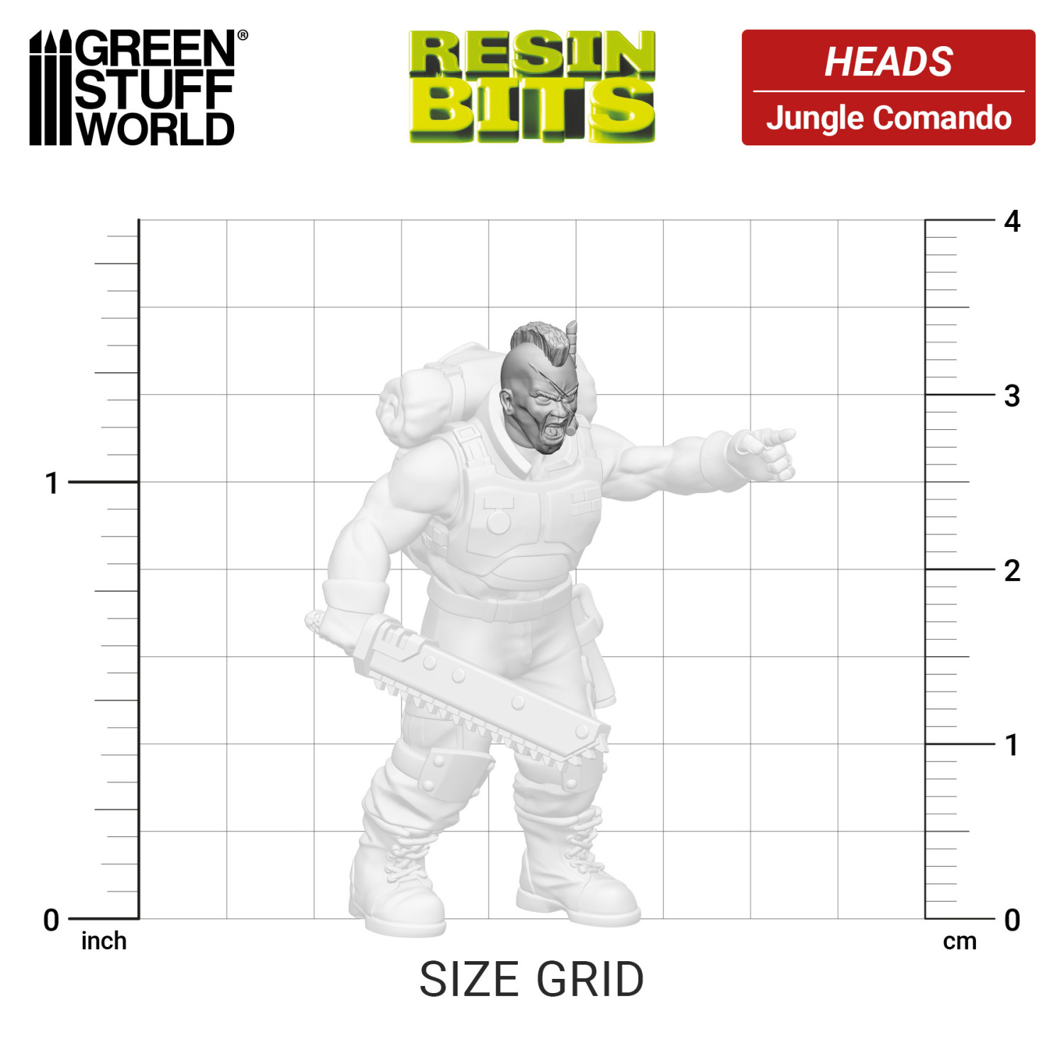 Jungle Command Heads compatible with Warhammer 1:48 - GSW
