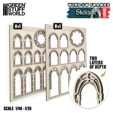 Miniature Skeleton Miniature Windows - Large - GSW