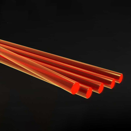 Acrylic Rods - Round 2.4 mm Fluor RED-ORANGE | - GSW