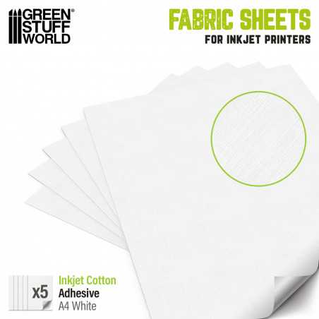 Inkjet Cotton Adhesive Fabric Sheet for crafts and cosplay - GSW