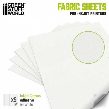 Inkjet Canvas Adhesive Fabric Sheet for crafts and cosplay - GSW