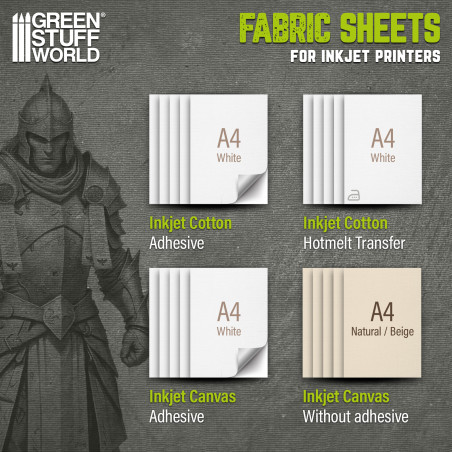 Inkjet Canvas Fabric Sheet for crafts and cosplay - GSW