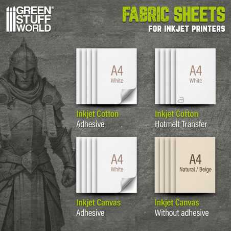 Inkjet Canvas Hotmelt Fabric Sheet for crafts and cosplay - GSW