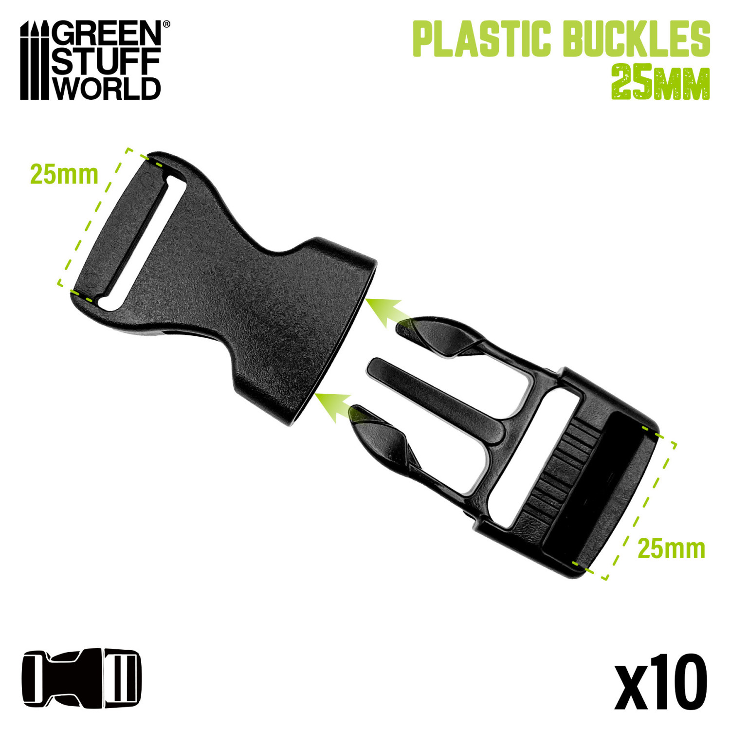 Plastic Buckles 25mm - GSW