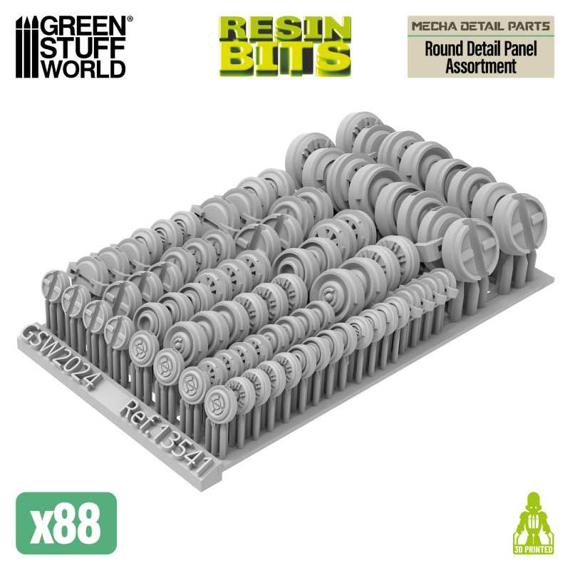 Mecha Detail Parts - Round Detail Panel Assortment - GSW