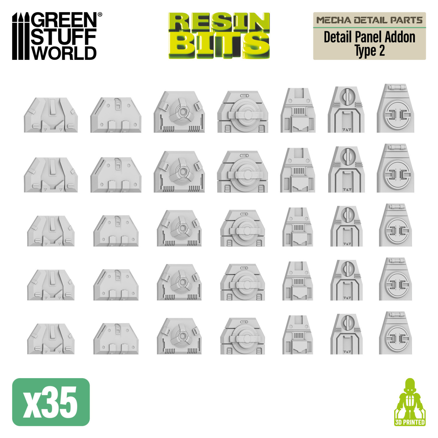 Kit Conversion Mecha - Panel Adicional Tipo 2 para Gundams - GSW