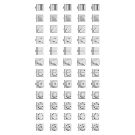Remaches Cuadrados con enganches Gundam 3 mm - GSW