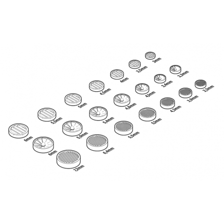 Mecha Detail Parts - Round Air Vent | Gundam conversion kit - GSW