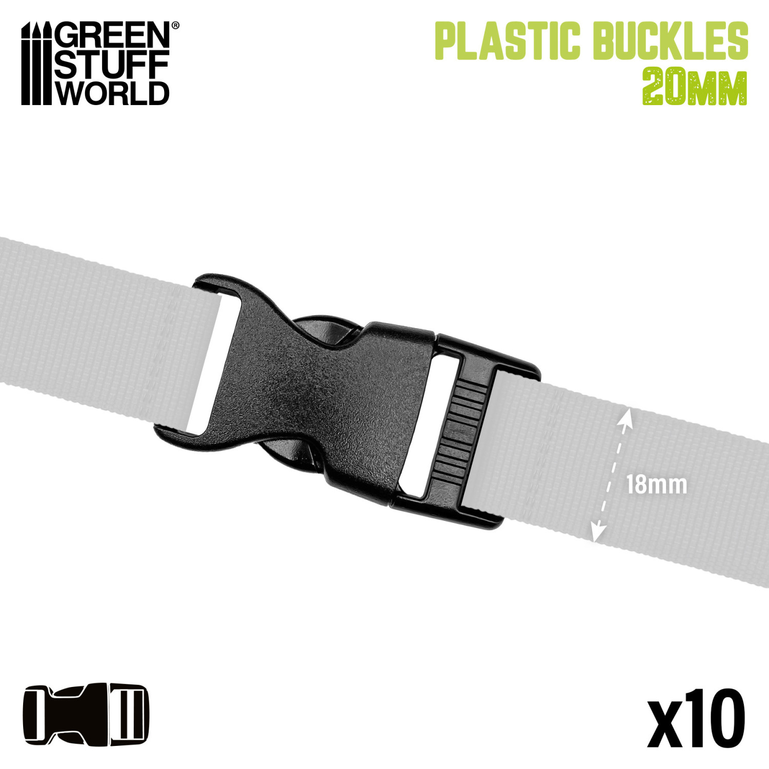 Plastic Buckles 20mm - GSW