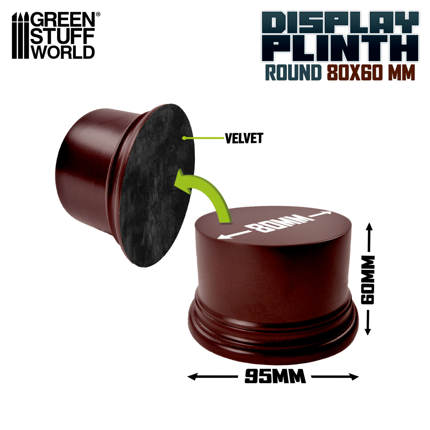 Round Block Plinth 8cm - Hazelnut | - GSW