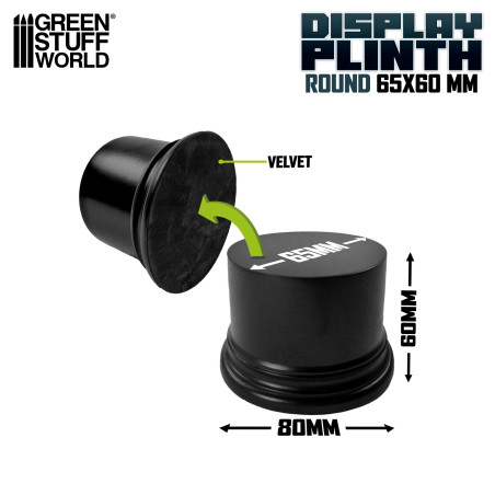 Round Block Plinth 6.5 cm - Black | - GSW