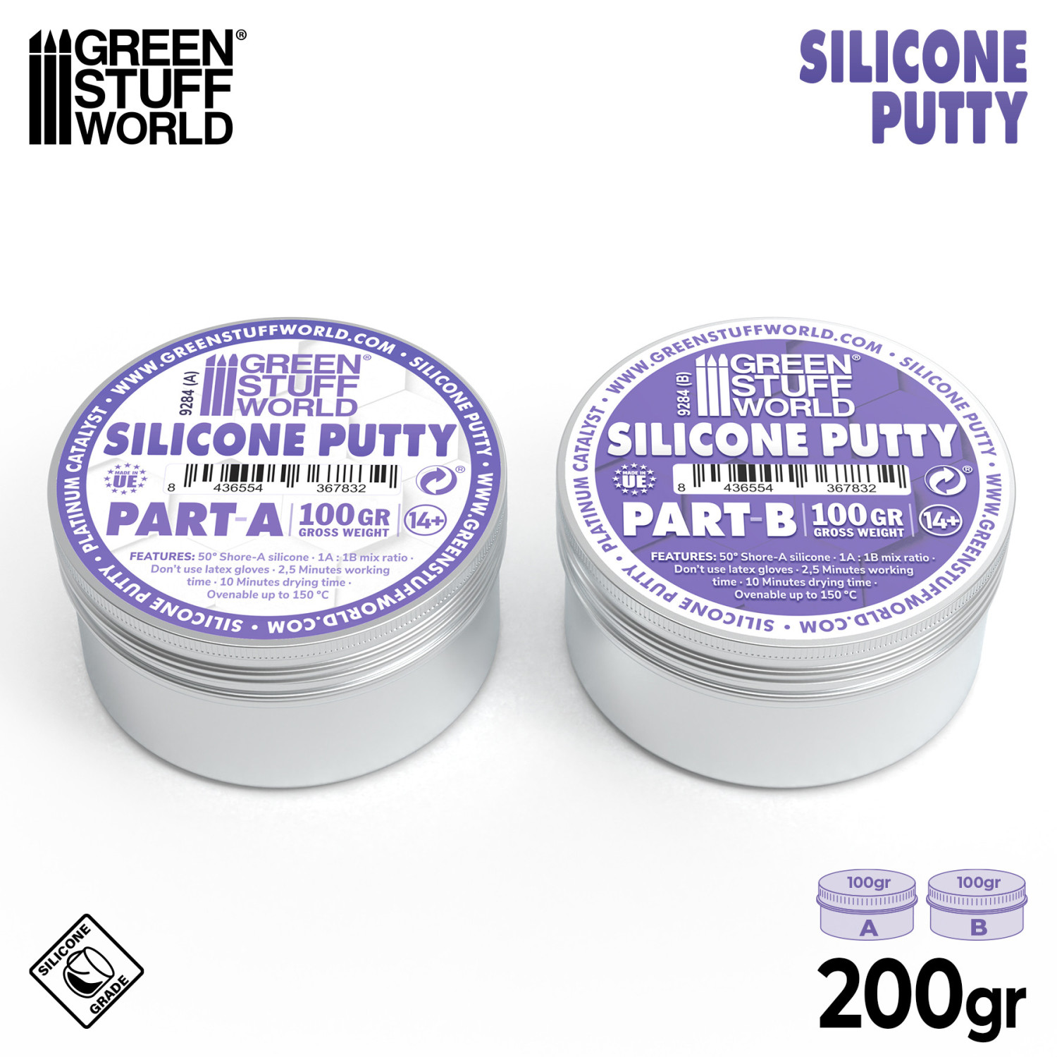 Violet Silicone Putty 200gr - GSW