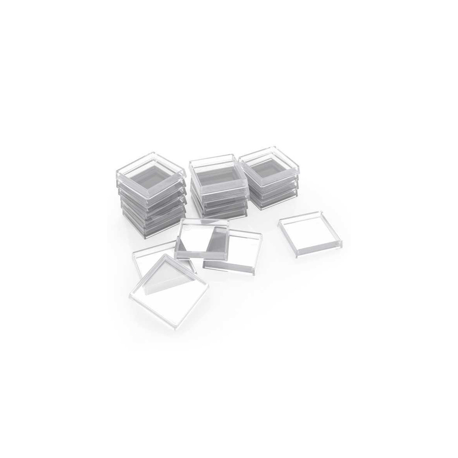 Plastic CLEAR Square Hollow Base 20mm | - GSW