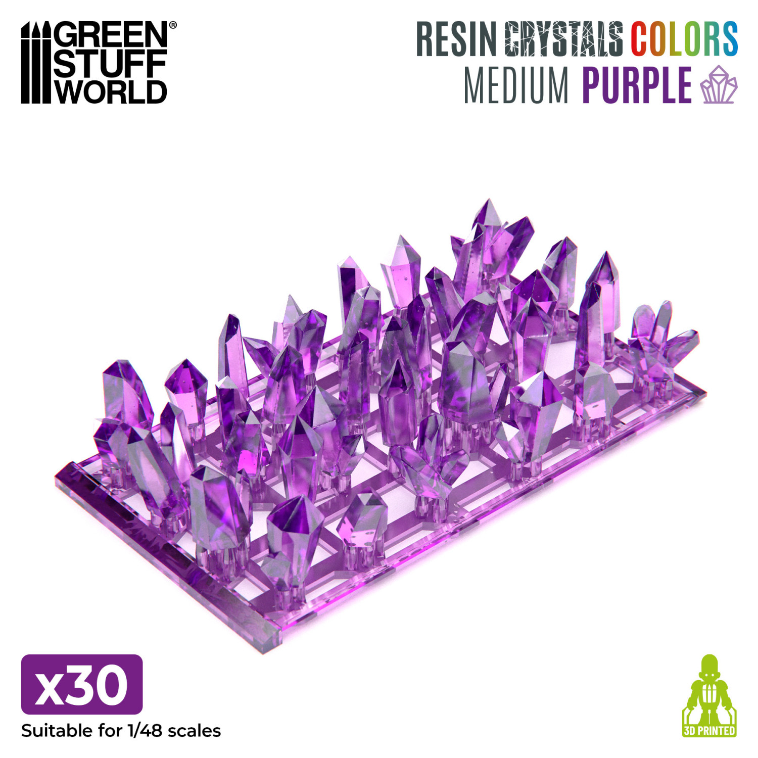 Purple Resin Crystals - Medium - GSW