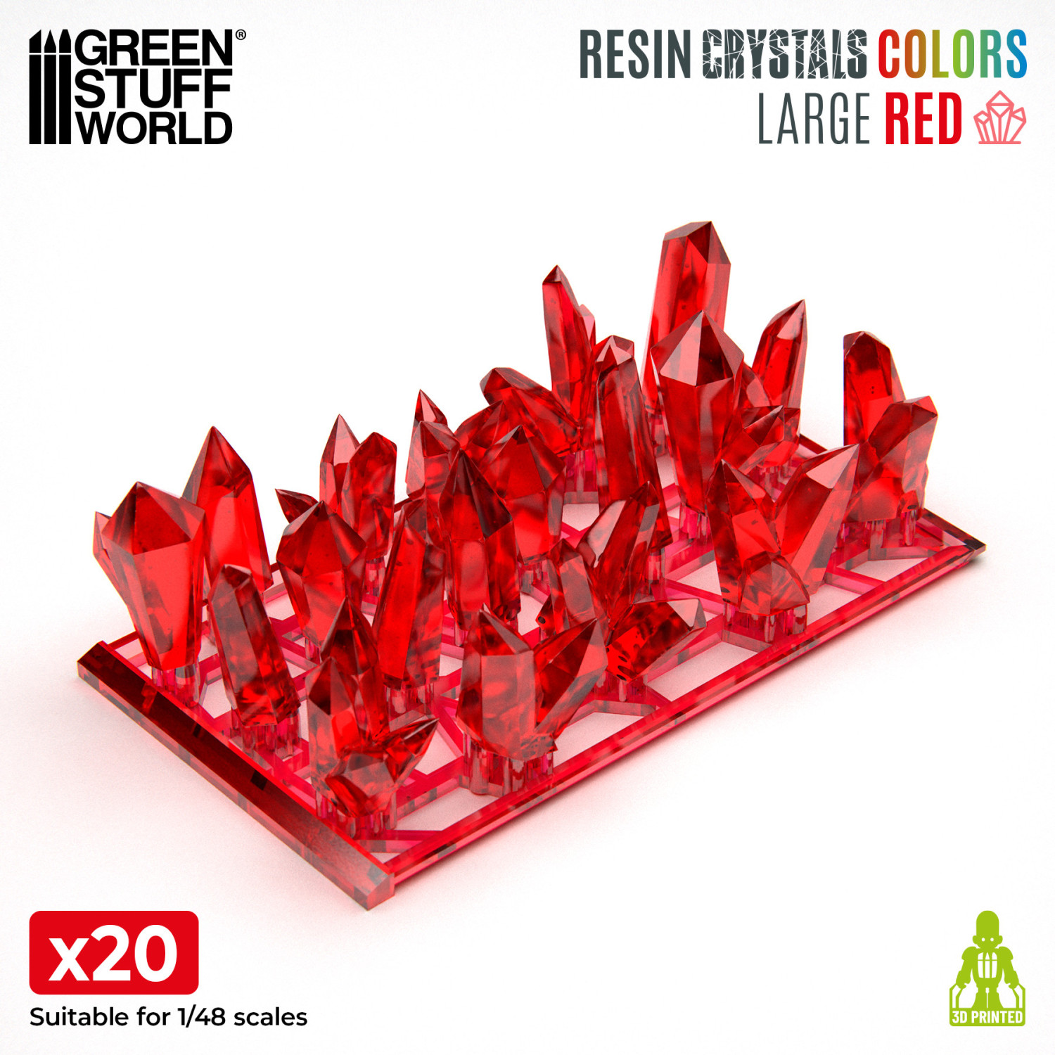 RED Resin Crystals - Large - GSW