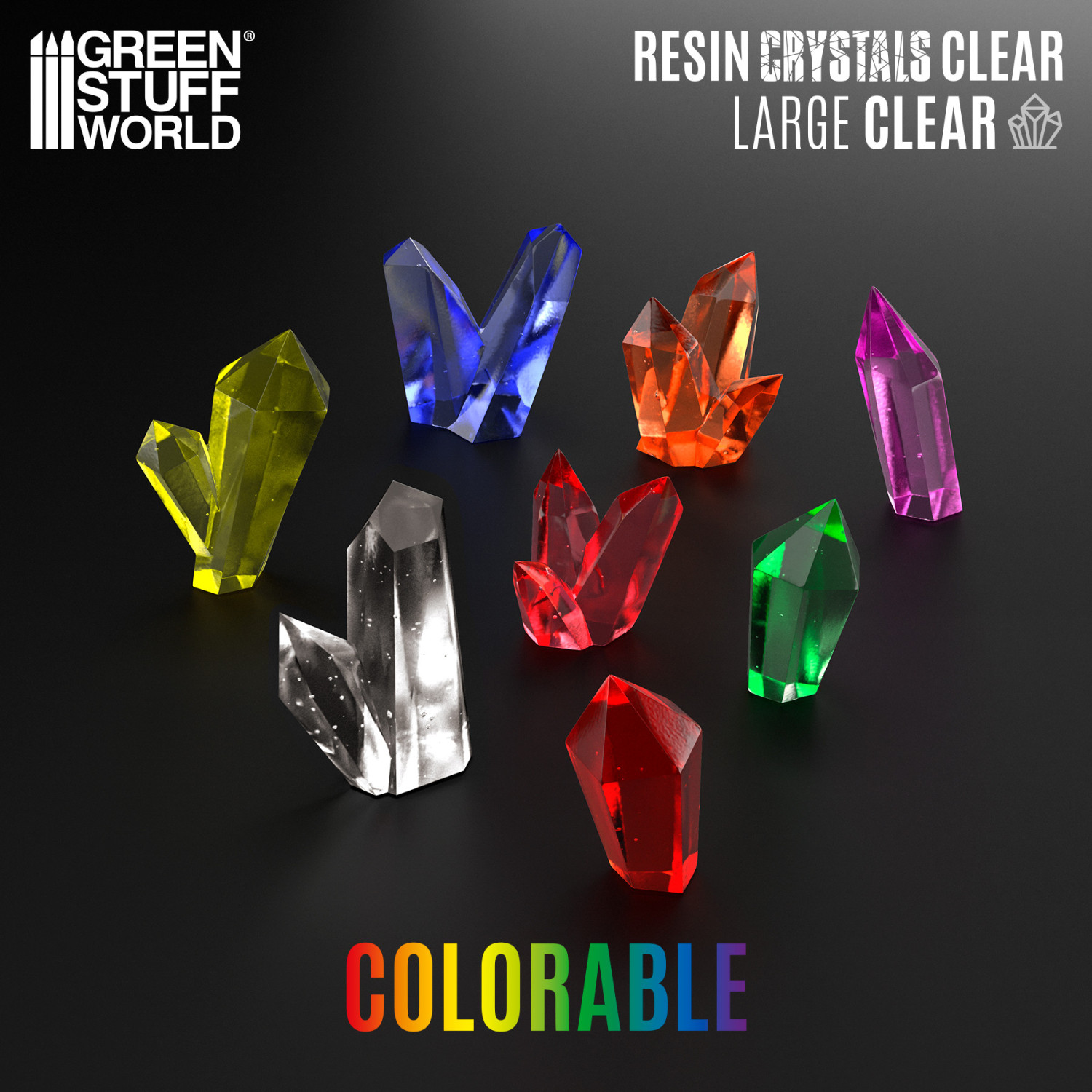 CLEAR Resin Crystals - Large - GSW