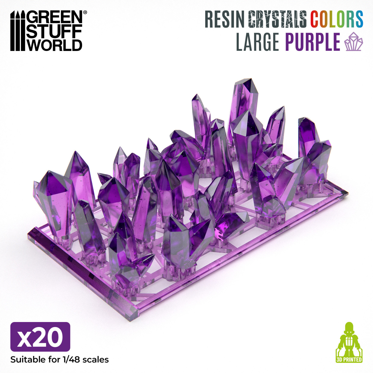 PURPLE Resin Crystals - Large - GSW