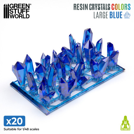 Blue Resin Crystals - Large - GSW