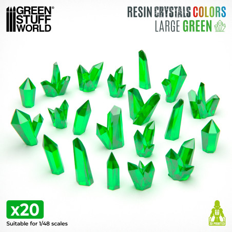 Green Resin Crystals - Large - GSW