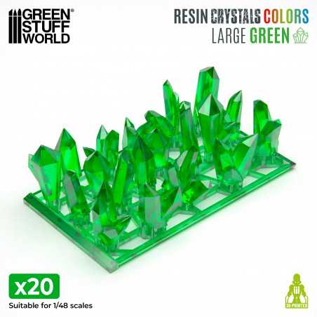 Green Resin Crystals - Large - GSW