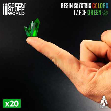 Green Resin Crystals - Large - GSW