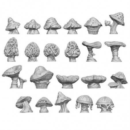 Set stampato in 3D - Funghi Grossi 1:48 - GSW