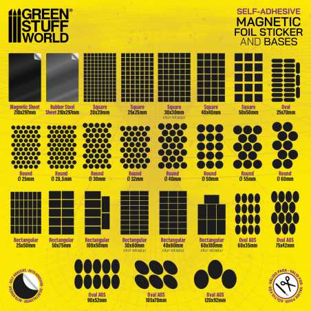 Imanes Adhesivos - Rectangular 30x60mm - GSW