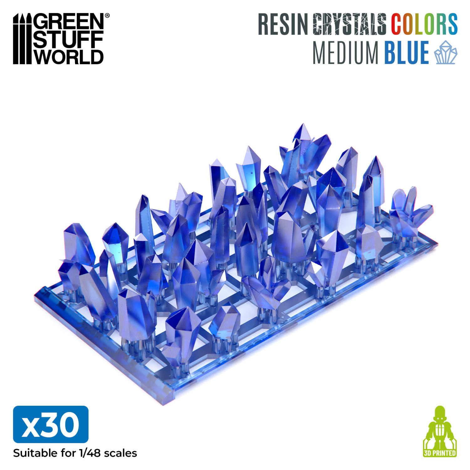 BLUE Resin Crystals - Medium size - GSW