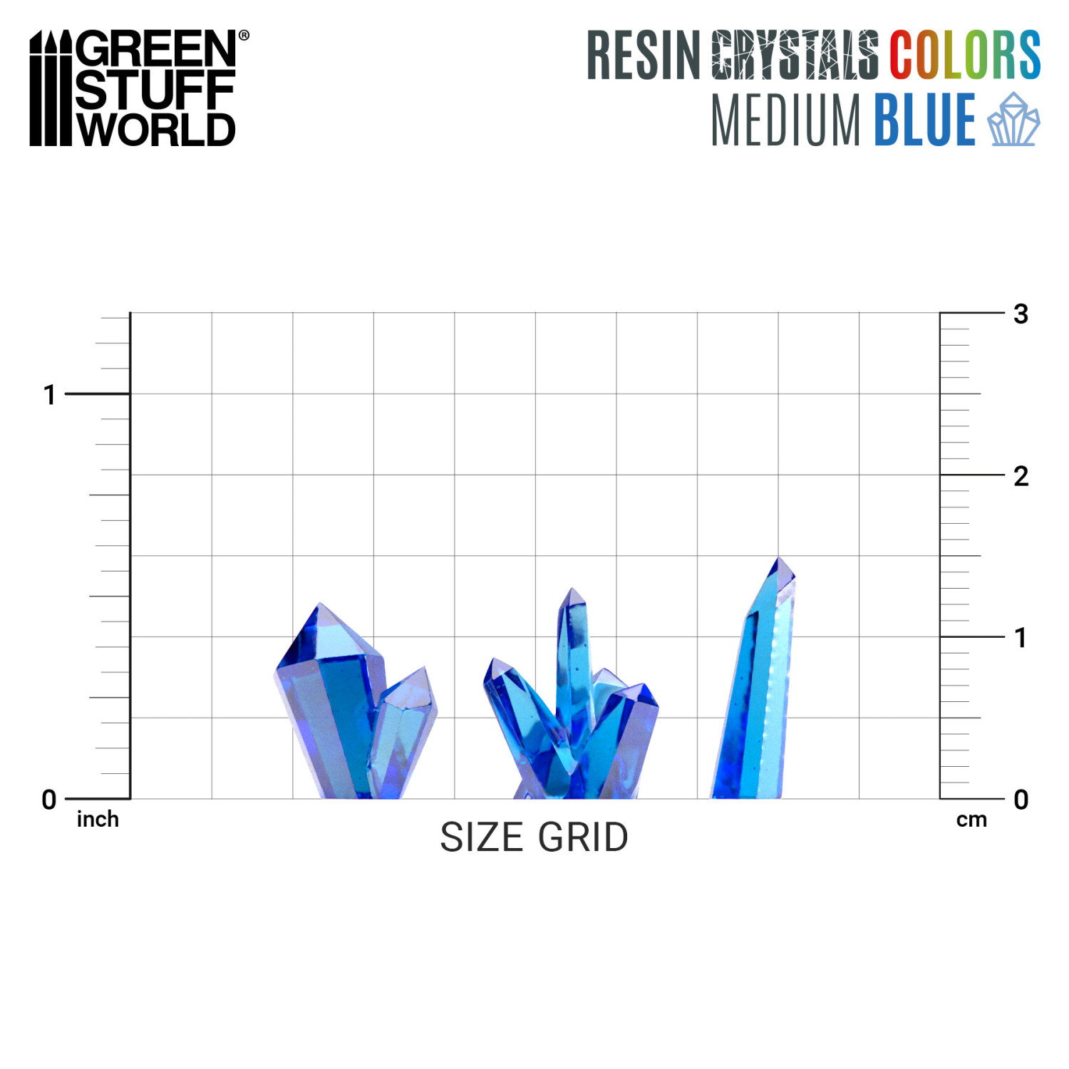 BLUE Resin Crystals - Medium size - GSW