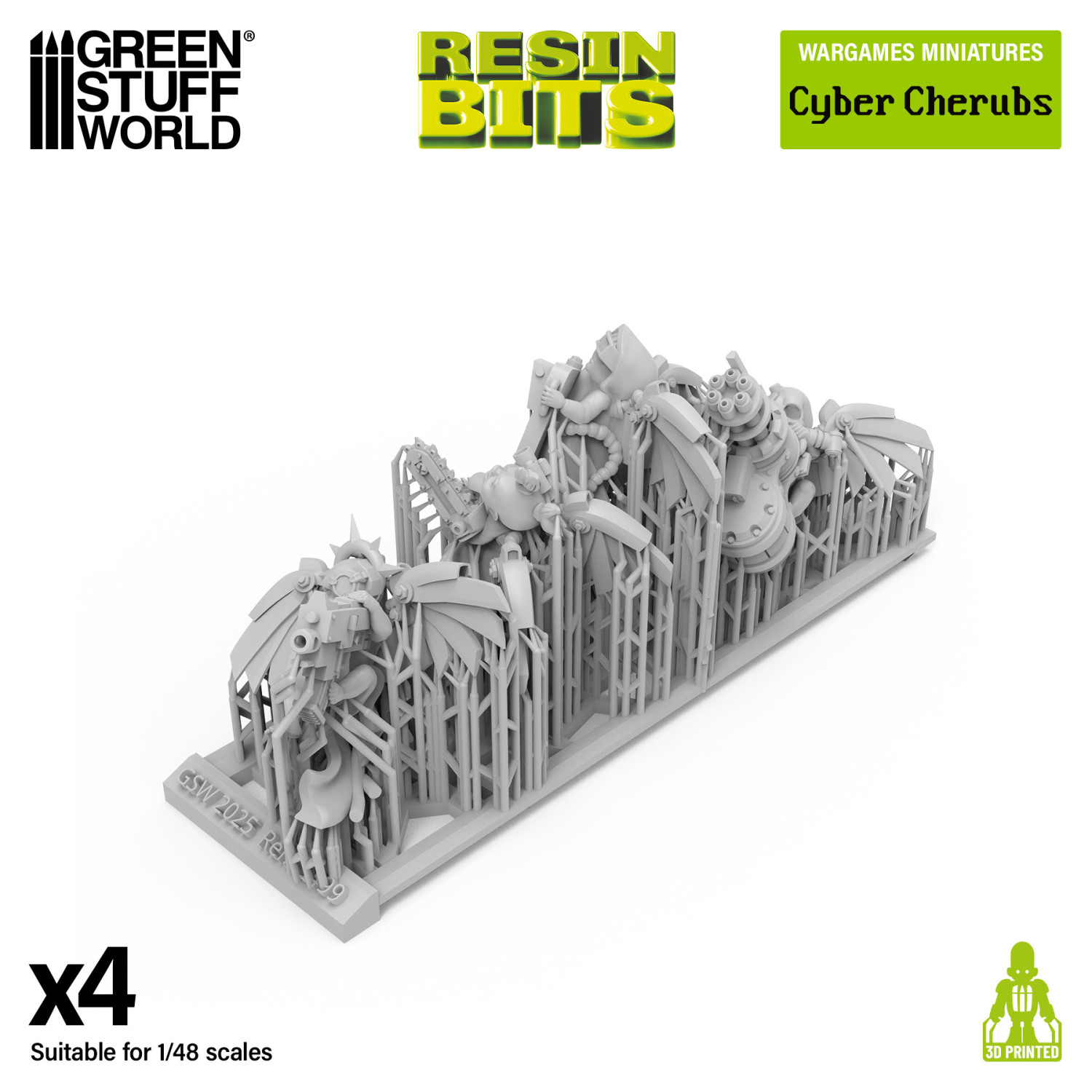 Cherubs 40k - Cyber Cherubs Servitors 1:48 compatible Warhammer - GSW