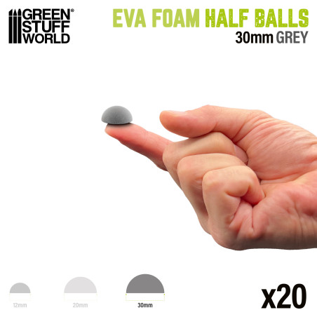 EVA Foam Half Balls 30mm | EVA Foam rivets - GSW