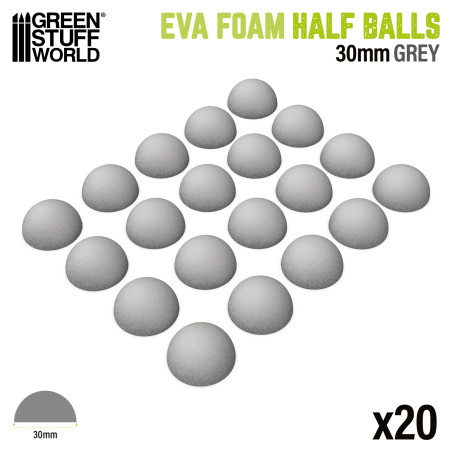 EVA Foam Half Balls 30mm | EVA Foam rivets - GSW