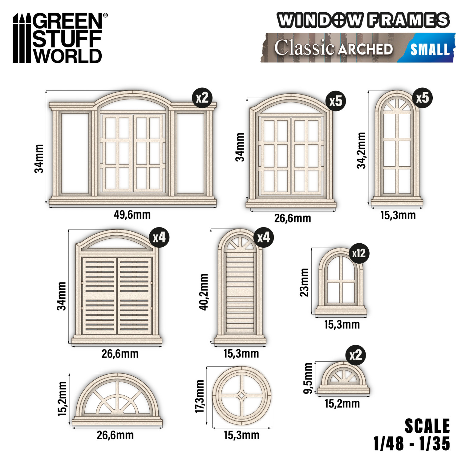 Ventanas Clásicas en arco - Pequeñas - GSW