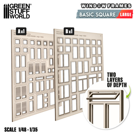 Basic Square Miniature Windows - Large - GSW