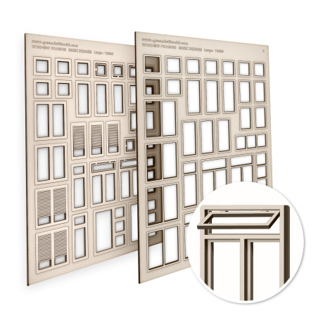 Basic Square Miniature Windows - Large - GSW