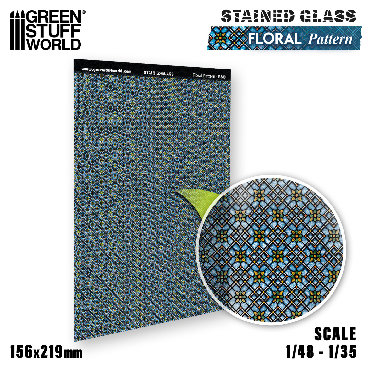 Floral Pattern Stained Glass - GSW