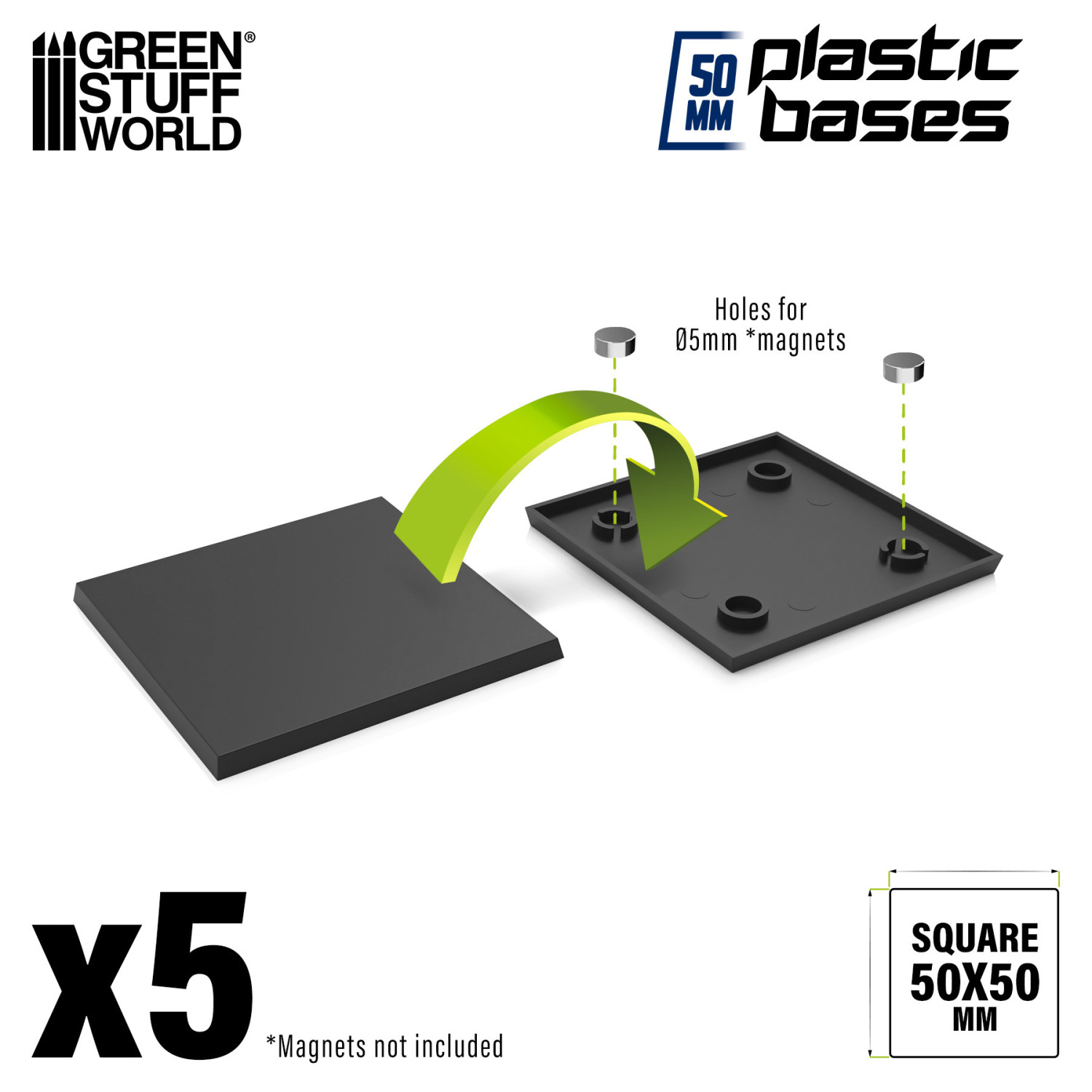 Basi in Plastica - Quadrate 50mm | - GSW