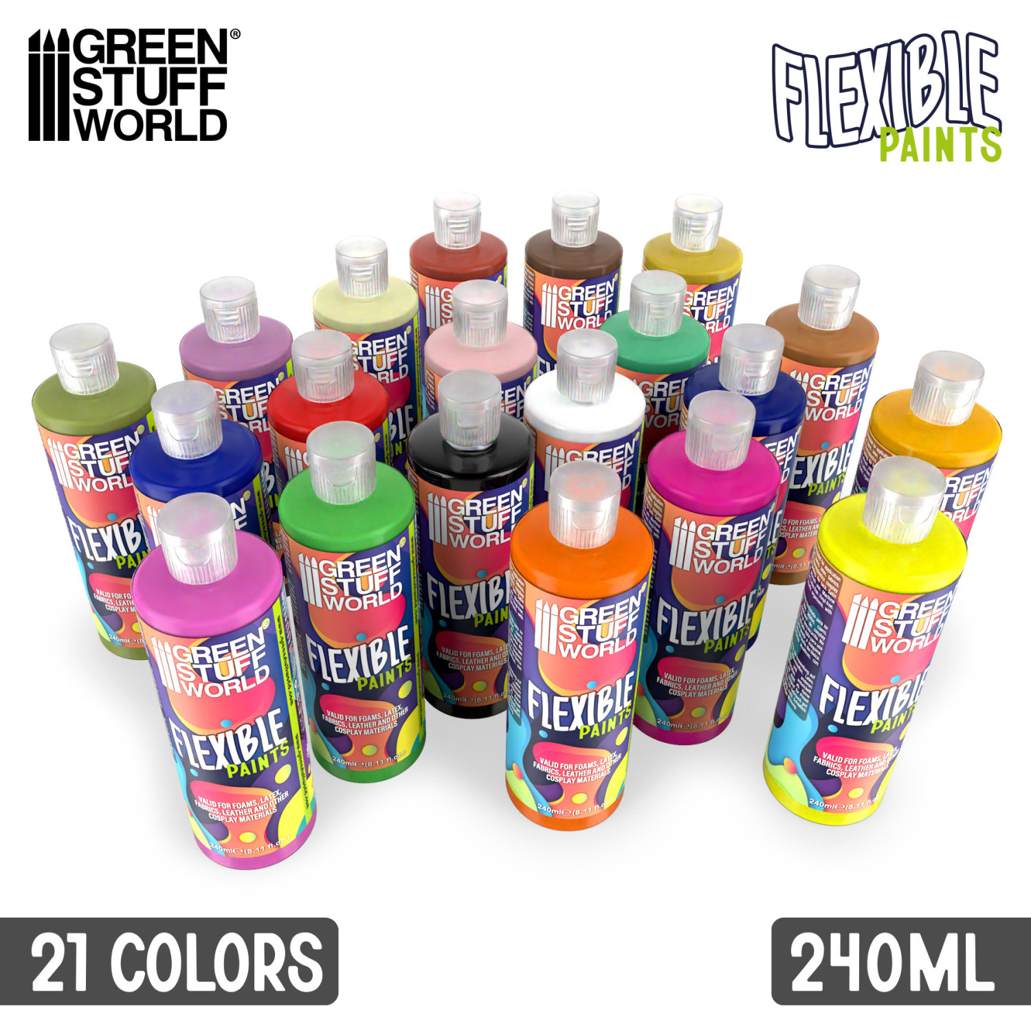 Flexible Paint Black | Flexi Paints 240ml - GSW