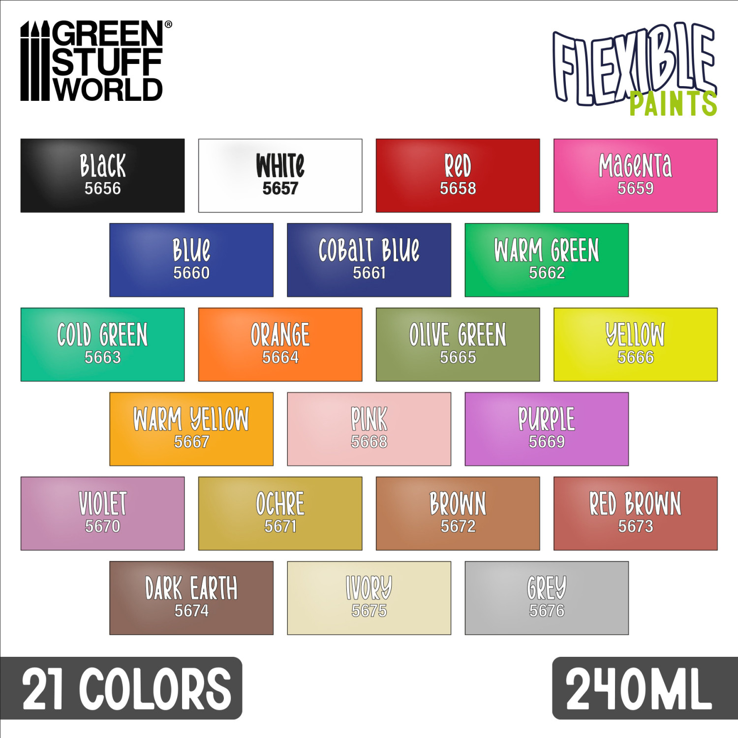 Flexible Paint Black | Flexi Paints 240ml - GSW