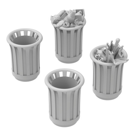 Park Trash Cans - Round 1:48 | Garbage Can Park - Round - GSW