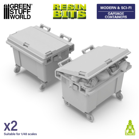 Garbage Containers for dioramas | Large Garbage Bins - GSW