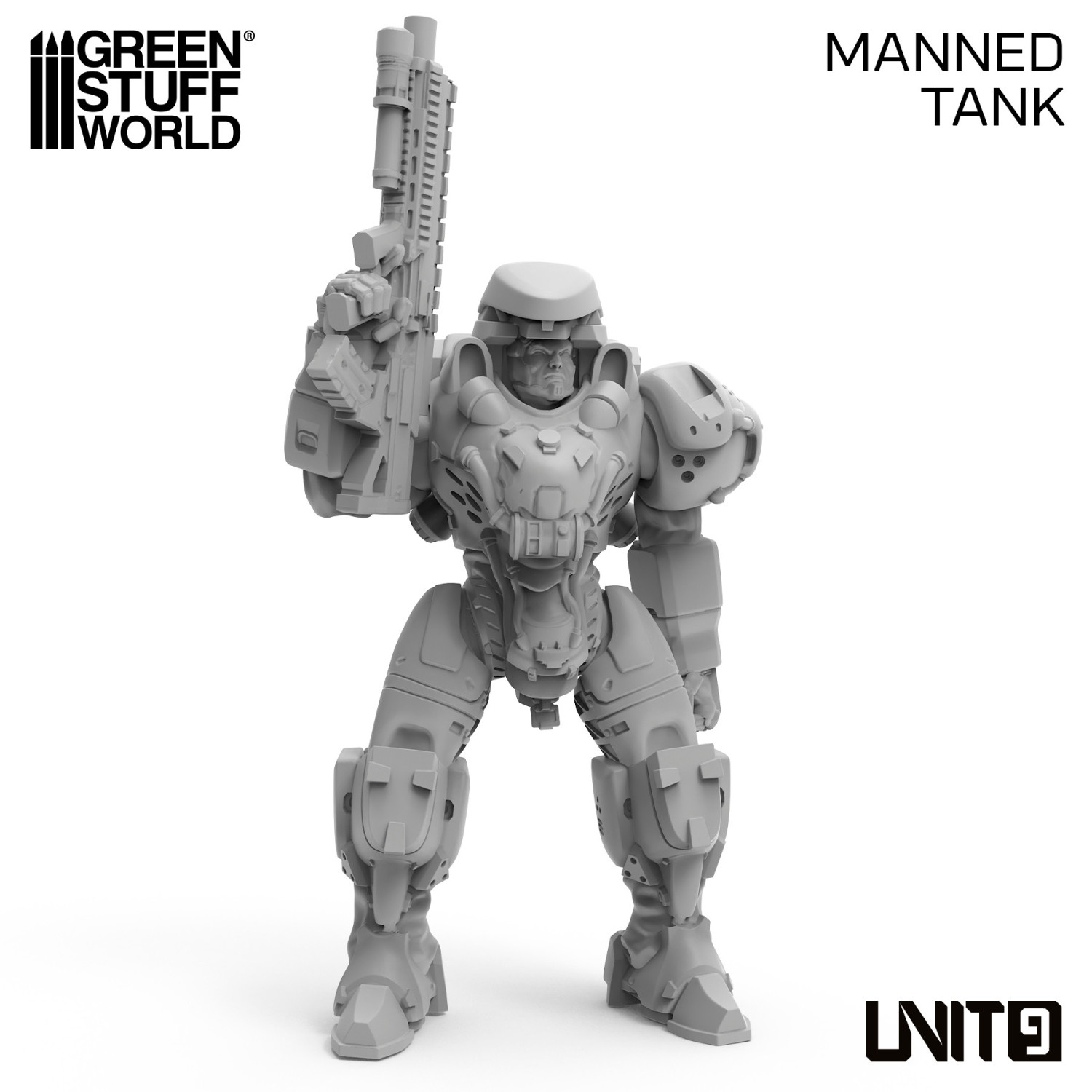 Cyberpunk Unit 9 Figures - Manned Tank 54mm - GSW