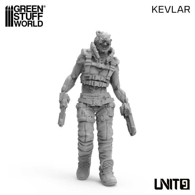 Figuras Ciberpunk Unit 9 - Kevlar 54mm - GSW