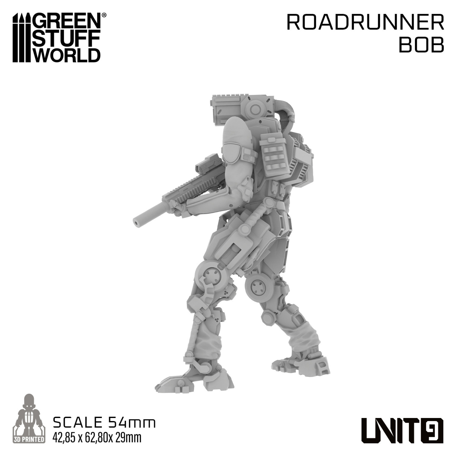 Cyberpunk Unit 9 Figures - Roadrunner Bob 54mm - GSW
