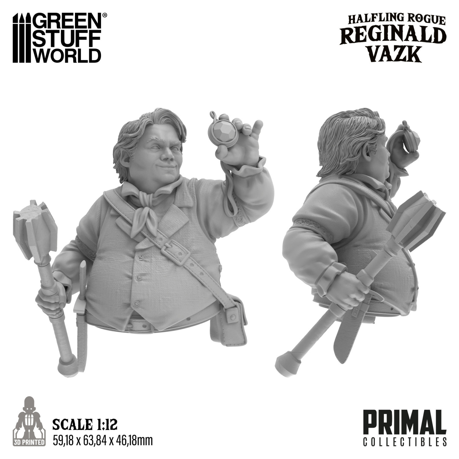 PRIMAL Collectibles - Halfling Rogue Reginald Vazk - GSW
