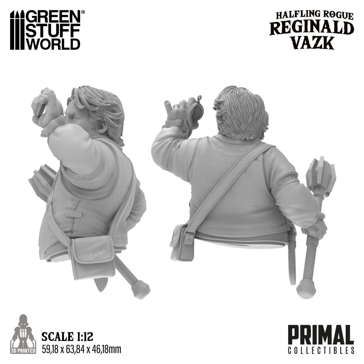 PRIMAL Collectibles - Halfling Rogue Reginald Vazk - GSW