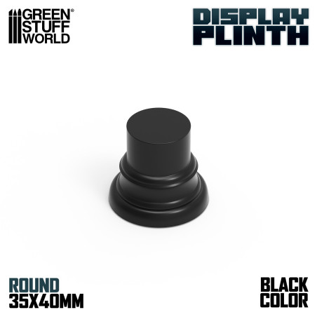 Round Display Plinth 3.5 cm - Black - GSW