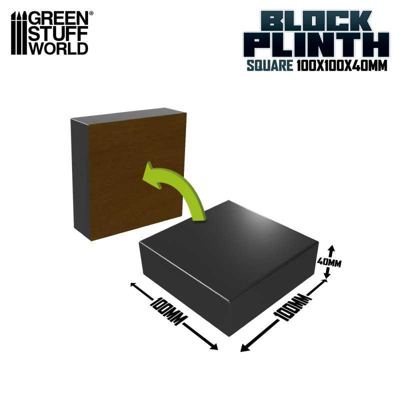 Black Square plinth 10x10cm | Display Block Plinth - GSW