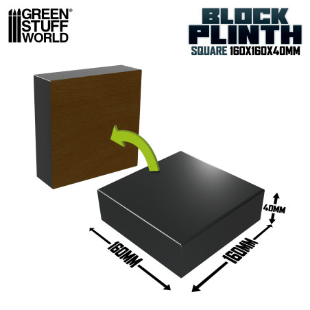 Black Square plinth 16x16cm | Display Block Plinth - GSW